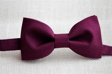 Eggplant Mens Bow Tie Burgundy Bow Tie Purple Bow Tie Purple Wedding