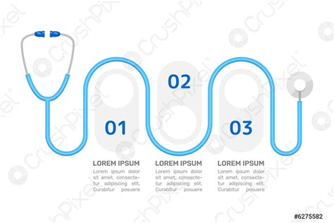 Stethoscope Blue Infographic Chart Design Template Stock Vector 6275582 Crushpixel