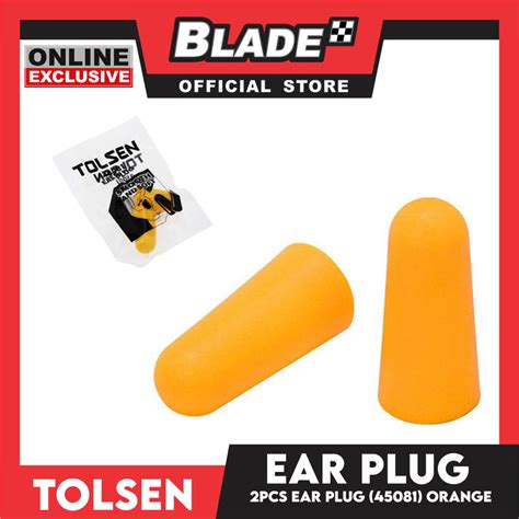 Tolsen 2pcs Ear Plug Orange 45081 Bladeph