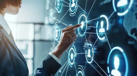 Business Professional Using A Virtual Assistant For Scheduling Stock