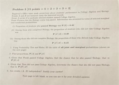 solved problem 3[15 points 5 2 3 3 2] registrar s office