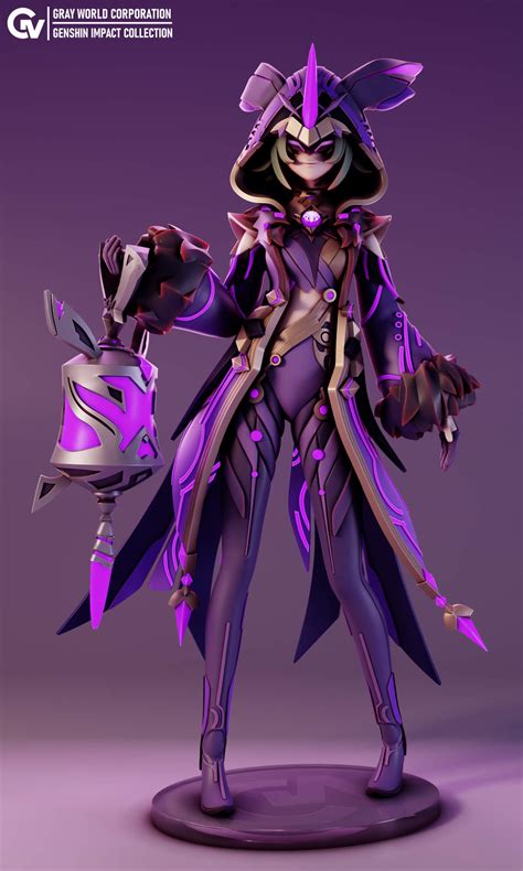 Fatui Cicin Mage Genshin Impact 3d Print Model By Gray World Corporation