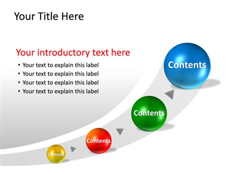 PowerPoint Slide Diagram Sphere D Multicolor Spheres TG CrystalGraphics