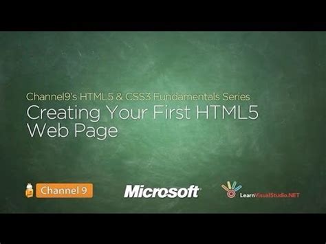 HTML5 and CSS3 Fundamentals - 02. Creating Your First HTML5 Web Page - YouTube