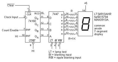 Common Anode 7 Segment Display Circuit Diagram 7 Segment Dis