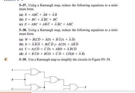Solved Using A Karnaugh Map Reduce The Following Chegg Com