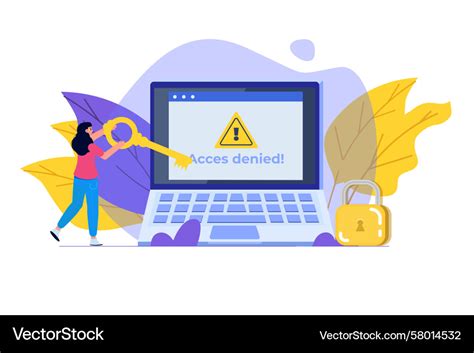 Login Access Denied Error Message Royalty Free Vector