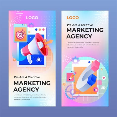 Free Vector Marketing Agency Template Design