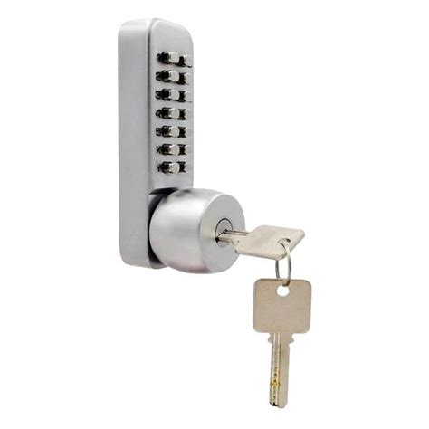 Push Button Digital Mechanical Combination Security Door Lock Chrome BIG W