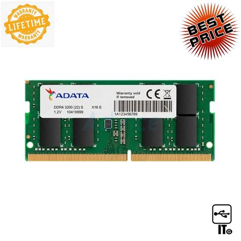 Ram Ddr4 3200 Nb 8gb Adata 16 Chip Ad4s32008g22 Sgn ประกัน Lt แรมสำหรับโน๊ตบุ๊ค Notebook