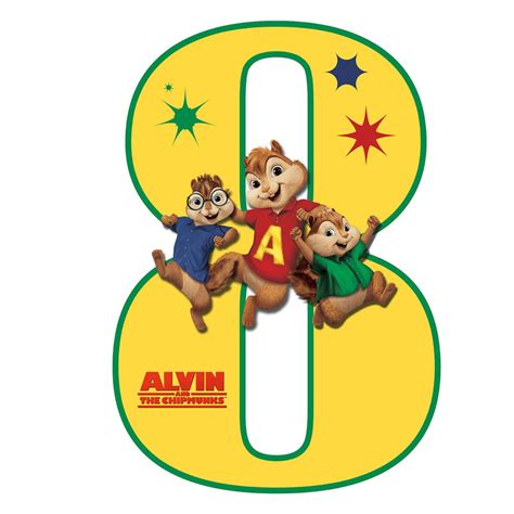 قیمت و خرید استند رومیزی تولد مدل عدد 8 طرح آلوین و سنجاب ها کد 1621