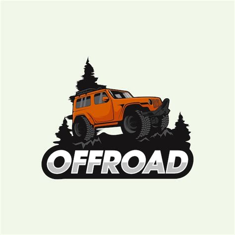 오프로드 로고 디자인 일러스트 프리미엄 벡터