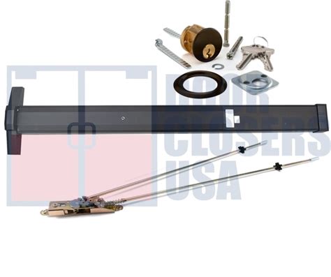 Global Door Controls TH1100 STED36CVR DU Concealed Vertical Rod Panic Bar 1 5 16 In Wide X 8