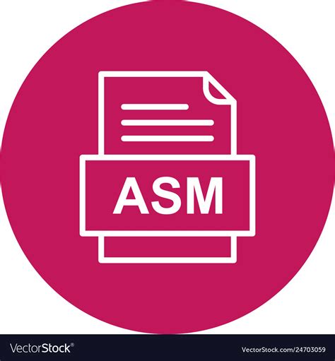 Asm File Document Icon Royalty Free Vector Image