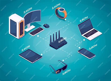 Premium Vector Wifi Router Network Concept Isometric 3d Wireless