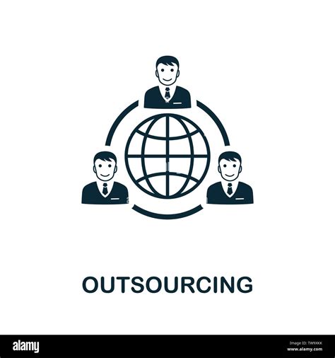 Outsourcing Vector Icon Symbol Creative Sign From Icons Collection Filled Flat Outsourcing