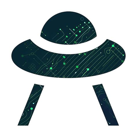 Premium Photo Photo Icons Ufo Beam Icon Green Technology Texture