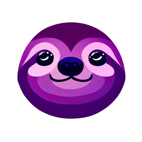 Cute Sloth Face Kawaii Cartoon Style · Creative Fabrica