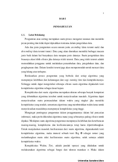 Perbandingan Kompleksitas Waktu Teoretis Dan Real Time Algoritma Strand