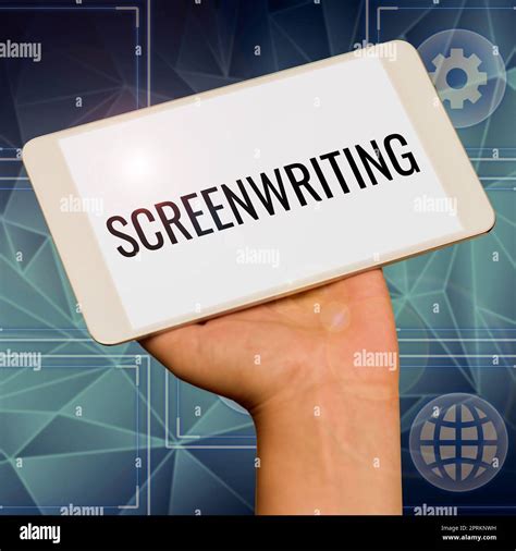 Conceptual Display Screenwriting Word Written On The Art And Craft Of Writing Scripts For Media