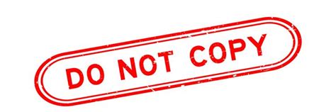 grunge red do not copy word rubber seal stamp vector image