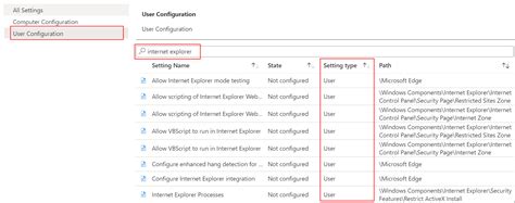 User Configuration Administrative Templates Windows Components