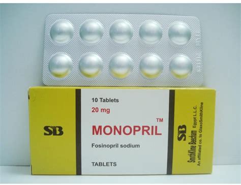 Monopril 20mg Tablets - Rosheta