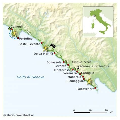 Map Of Cinque Terre And Portofino