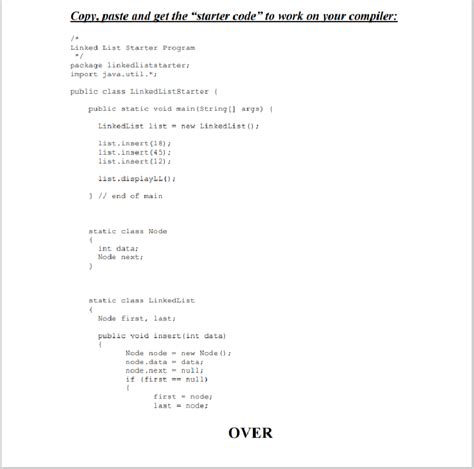 Solved Copy Paste And Get The Starter Code To Work On Chegg