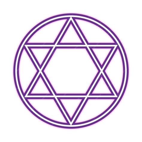 Magic Pentagram Purple Color Icon Premium Ai Generated Vector