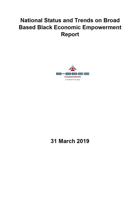 B Bbee Commission Releases Annual Report On National Status And Trends