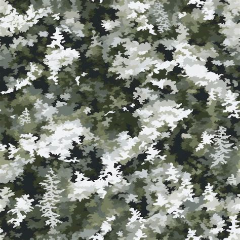 Premium Ai Image Seamless Blend Of Snow And Forest Camouflage Patterns Ai Generated