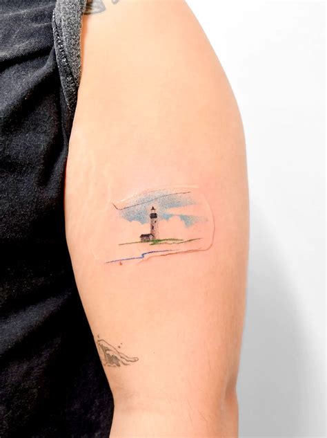 รอยสักภาพวิวสไตล์ภาพสเก็ต 😍 แกลเลอรีที่โพสต์โดย ช่างสักชื่อปูม Lemon8