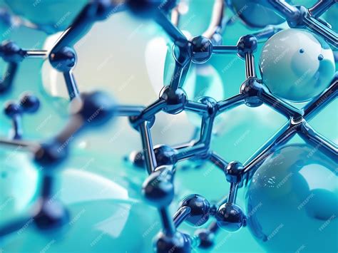 Premium Photo Glassy Molecules Mockup Futuristic Molecular Structure