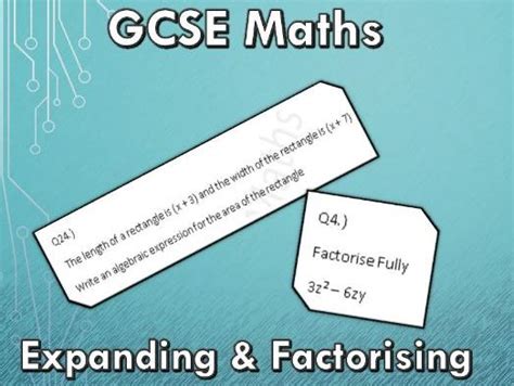 Gcse Maths 9 1 Expanding And Factorising Teaching Resources