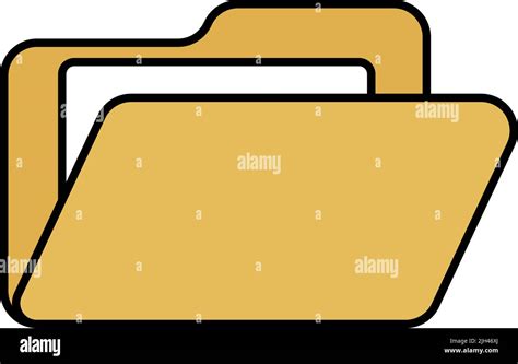Open Folder And File Editable Vector Stock Vector Image Art Alamy