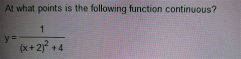 solved at what points is the following function continuous