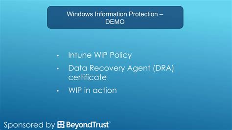 Prevent Data Leakage Using Windows Information Protection Wip Ppt