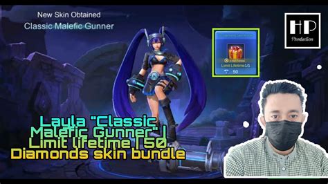 Layla "Classic Malefic Gunner" | Limit Lifetime | 50 diamonds skin bundle @hpproduction988 - YouTube