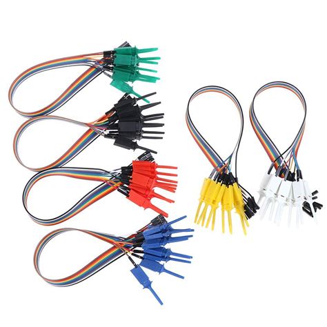 Buy 10pcs 300mm Test Hook Clamp Logic Analyzer Cable Clamp Probe Test