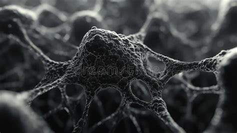 Microscopic View Of Intricate Cellular Structures Displaying A Web Of