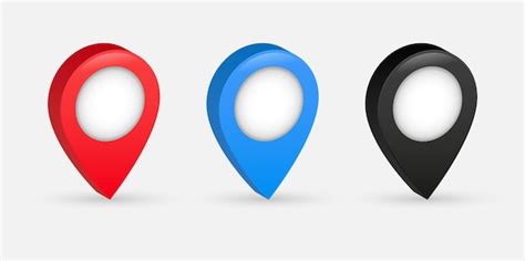 Premium Vector D Location Pin Icon Map Pointer Place Marker Icons For Destination Point Signs