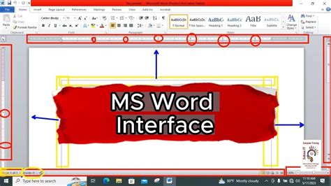 1 Introducing Ms Word Microsoft Office Word Interface Youtube