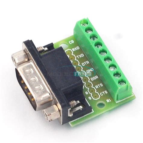 Adaptador Conector Macho Y Hembra Db9 9 Pines 9 Orificios Rs232 Rs485
