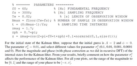 2 Phasor Estimation Using Kalman Filter For A