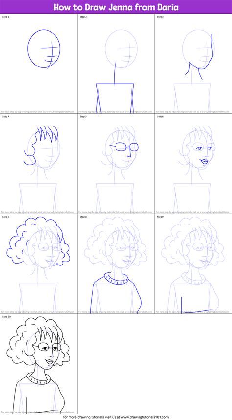 How To Draw Jenna From Daria Daria Step By Step DrawingTutorials101 Com