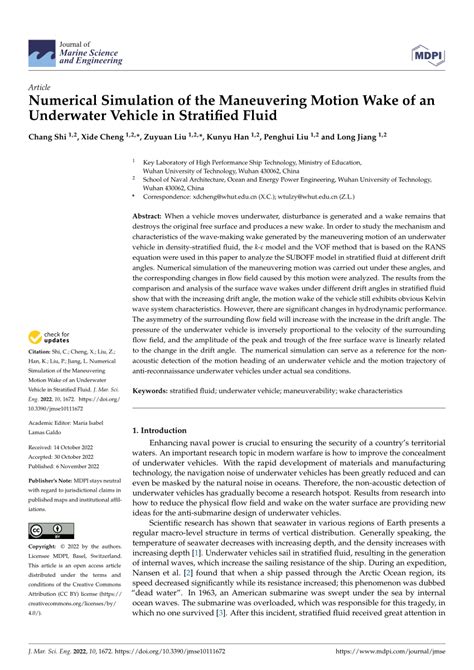 pdf numerical simulation of the maneuvering motion wake of an