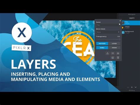 Pixlr X Layers Inserting Placing And Manipulating Media And Elements YouTube
