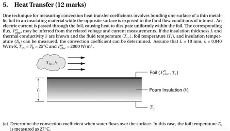 Solved 5 Heat Transfer 12 Marks One Technique For