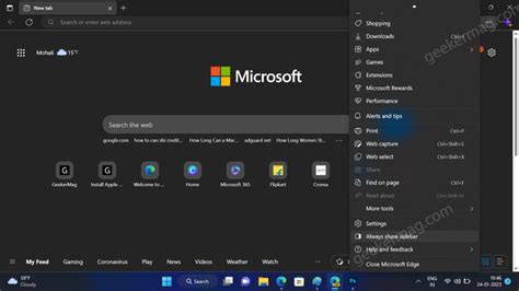 How To Automatically Hide Sidebar For Apps In Microsoft Edge